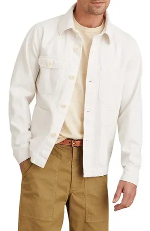 ALEX MILL Garment Dyed Work Jacket White