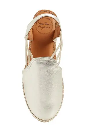 TONI PONS Noelia Espadrille Slingback - Platinum Leather