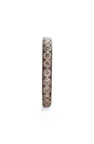 Armenta Oxidized Sterling Champagne Diamond Band Ring