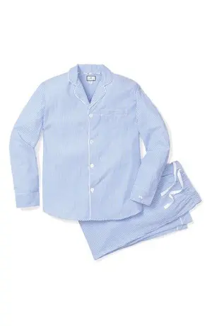 PETITE PLUME Seersucker Pajama Set - Blue