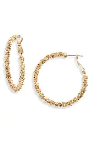 Nordstrom Beaded Hoop Earrings - Gold