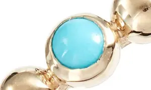 Anzie Dew Drop Étoile Diamond And Turquoise Ring