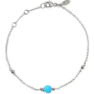 Anzie Bonheur Turquoise Bracelet - Silver