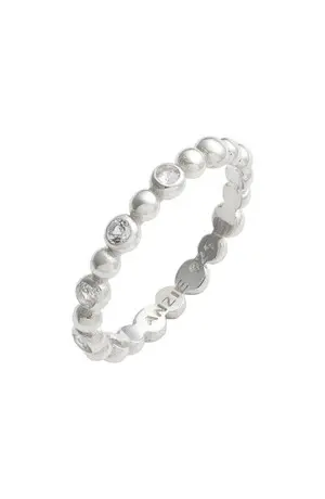 Anzie Dew Drop Band Ring - Silver/sapphire