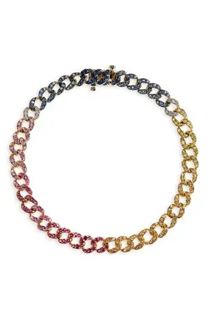 Shay Mini Rainbow Pavé Gemstone Link Bracelet