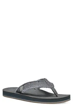 Sanuk Fraid Not Flip Flop Charcoal