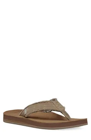 Sanuk Fraid Not Flip Flops - Natural