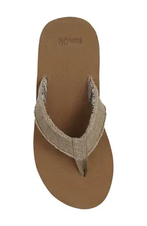 Sanuk Fraid Not Flip Flops - Natural