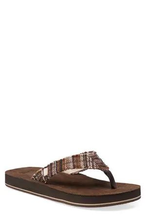 Sanuk Fraid Not Flip Flops - Seed Blanket