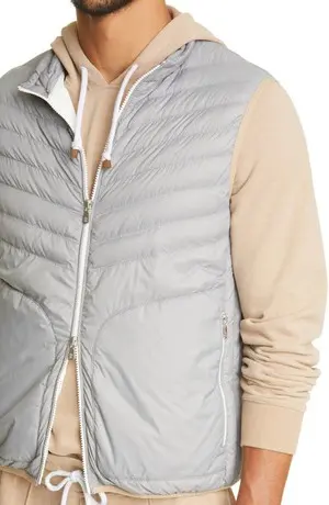 Brunello Cucinelli Quilted Down Vest - Grey