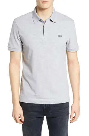 Lacoste Paris Regular Fit Stretch Polo Argent Chine