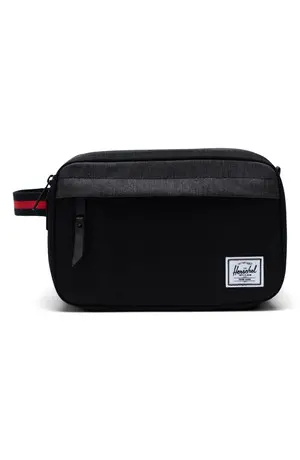 Herschel Supply Co. Chapter X-large Dopp Kit - Black Ripstop/crosshatch/red