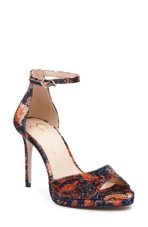 Jessica Simpson Ankle Strap Sandal Autumn Combo