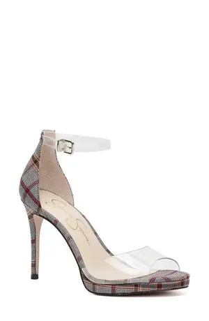 Jessica Simpson Ankle Strap Sandal Clear Black