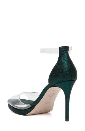 Jessica Simpson Ankle Strap Sandal - Clear/ Emerald