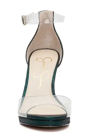 Jessica Simpson Ankle Strap Sandal - Clear/ Emerald