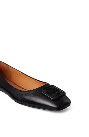 Tory Burch Georgia Square Toe Ballet Flat - Black