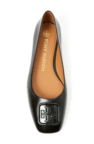 Tory Burch Georgia Square Toe Ballet Flat - Black