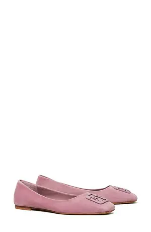Tory Burch Georgia Square Toe Ballet Flat Cipria