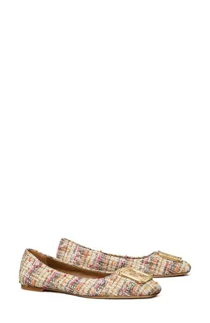 Tory Burch Georgia Square Toe Ballet Flat Pink / Orange Multi
