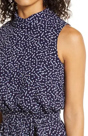 HARPER ROSE Confetti Print Blouson Midi Dress