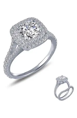 Lafonn Double Halo Simulated Diamond Ring