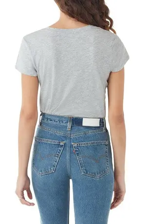 Splendid Kate V-neck T-shirt - Heather Grey