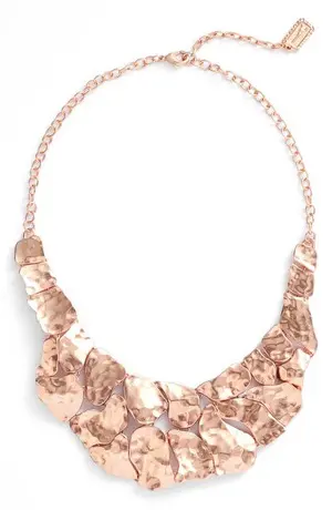 KARINE SULTAN Karine Sultan Alice Statement Necklace Rose Gold