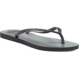 Havaianas Ombré Slim Gloss Flip Flop - Black/black