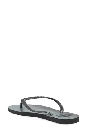Havaianas Ombré Slim Gloss Flip Flop - Black/black