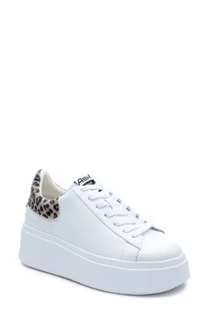 Ash Moby Platform Sneakers - White/ Black-tan
