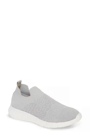 DAVID TATE Tiptop Knit Sneakers - Grey Stretch Fabric
