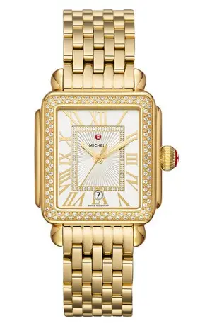Michele Michele Deco Madison Diamond Watch Gold