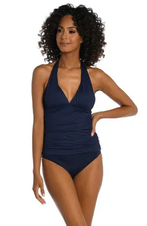 La Blanca Island Goddess Tankini Top - Indigo