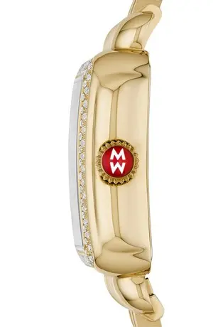 Michele Deco Madison Diamond Two-tone Watch - Gold/ Silver