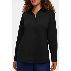 Foxcroft Kylie Non-iron Cotton Button-up Shirt - Black