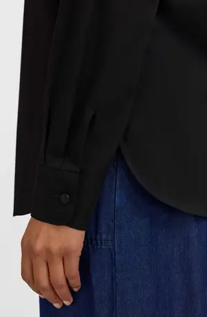 Foxcroft Kylie Non-iron Cotton Button-up Shirt - Black