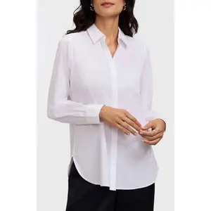 Foxcroft Kylie Non-iron Cotton Button-up Shirt - White