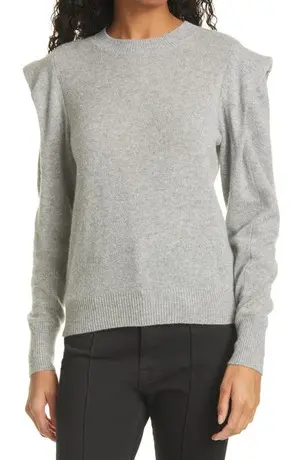 FRAME Kennedy Folded Shoulder Cashmere Sweater