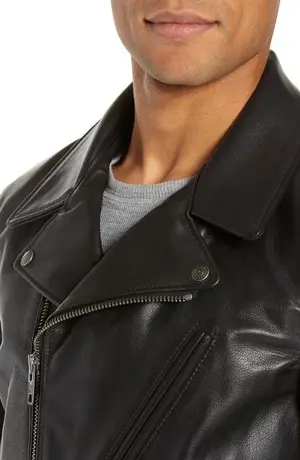 SCHOTT Waxy Cowhide Leather Moto Jacket