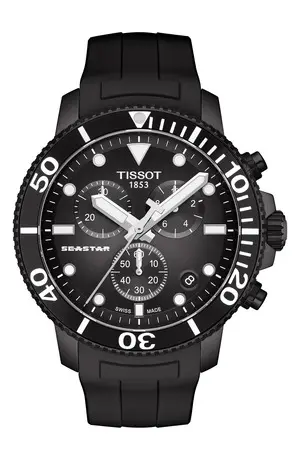 TISSOT T-Sport Seastar 1000 Chronograph Watch Black/ White/ Black