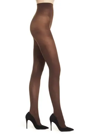Swedish Stockings Olivia Semi Opaque Tights - Dark Brown