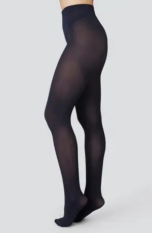 Swedish Stockings Olivia Semi Opaque Tights - Navy