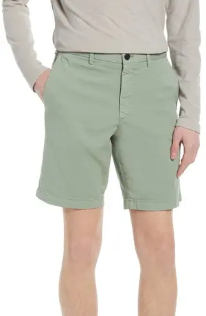 Theory Zaine Slim Fit Shorts Steel Green