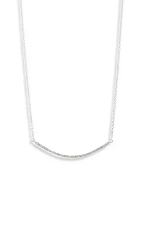 Monica Vinader Riva Smile Diamond Bar Necklace