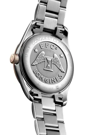 LONGINES Conquest Classic Diamond Index And Rose Gold Bracelet Watch - Stainless Steel