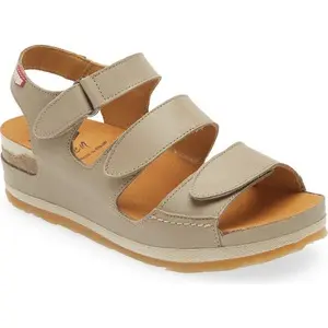 ON FOOT 201 Slingback Platform Sandal - Taupe Leather