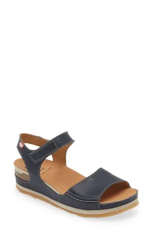 ON FOOT Platform Sandal - Marino Navy