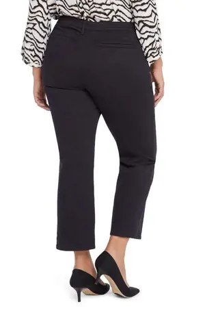 NYDJ Piper Relaxed Crop Straight Leg Jeans - Black