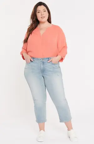 NYDJ Piper Relaxed Crop Straight Leg Jeans
